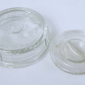 Antique Simplex Glass Screw on Mason Jar Lid / Cap and Antique Glass ...