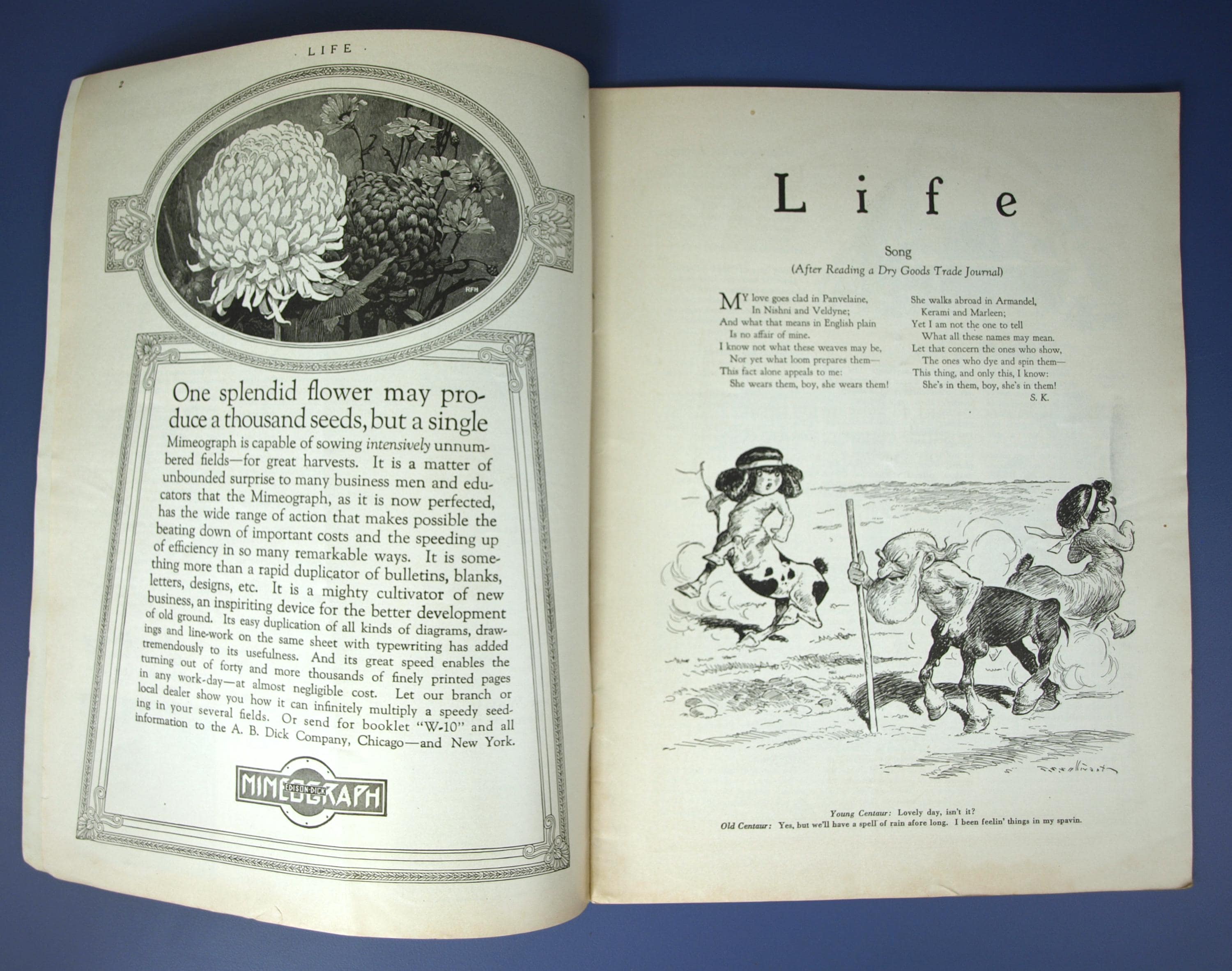 Life Magazine, October 12, 1922 "eve" W/ Herbert Paus Illustrated Cover ...