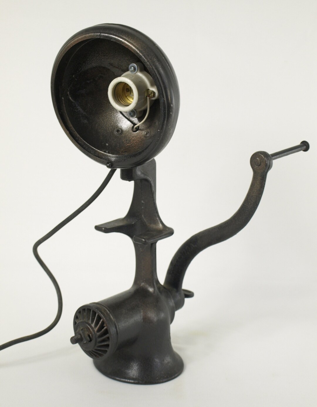 Vintage Repurposed Upscale Table Lamp With Industrial Design ...