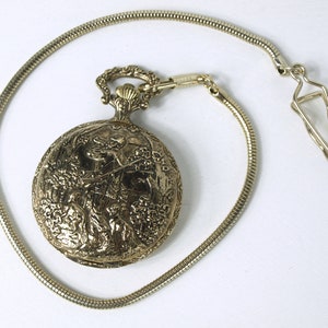 Vintage AUDEL Mechanical Pocket Watch W/ Attractive Civil War Embossed ...