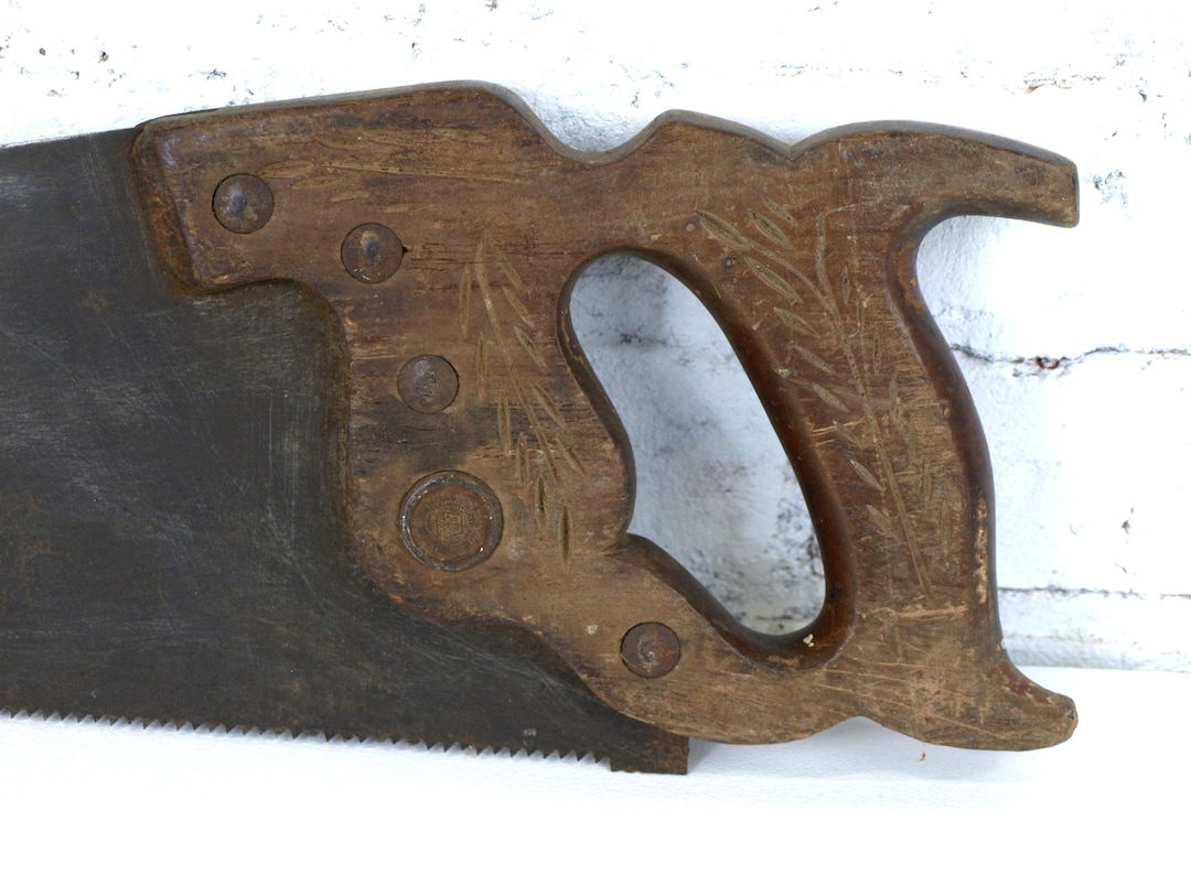 Vintage H Disston & Sons Phila Crosscut Hand Saw 26" Long Blade W ...