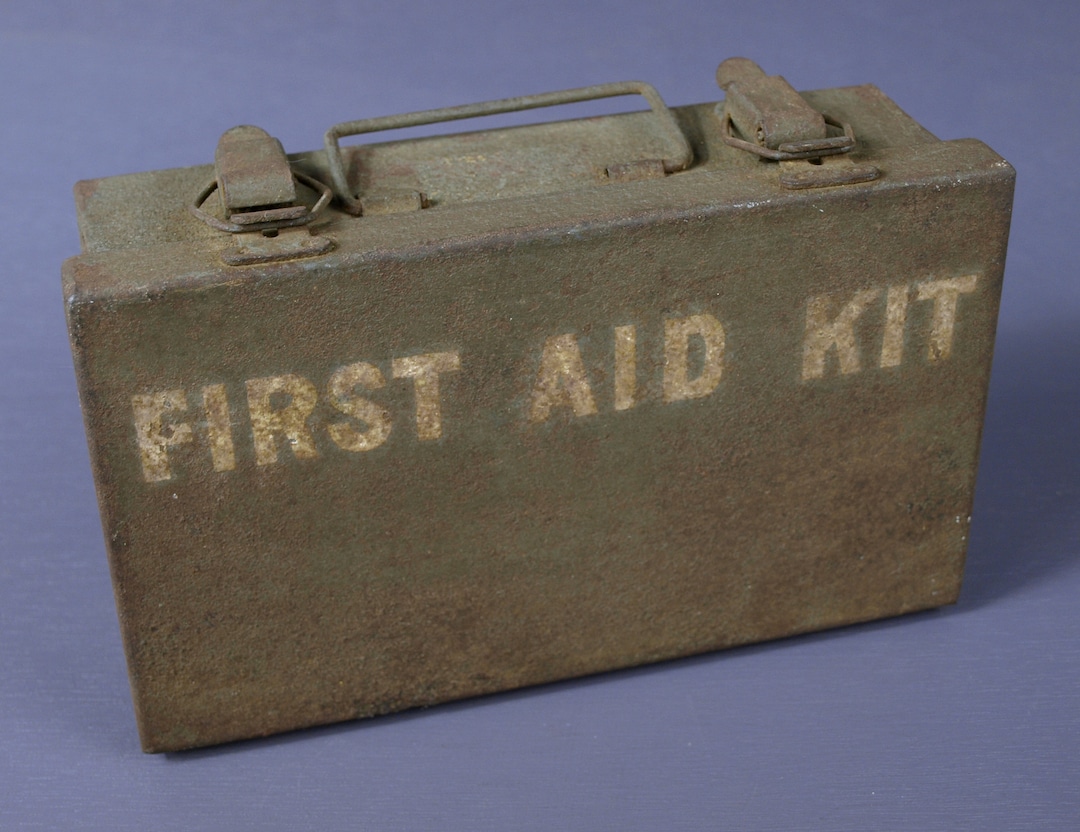 Vintage Steel First Aid Kit Box by Davis Emergency Equipment Company ...