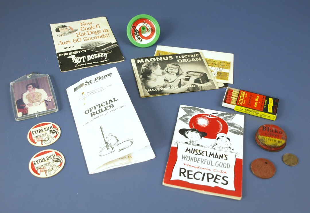 Vintage Advertisement Lot - Elvis Presley Keychain - Capt Mac's ...