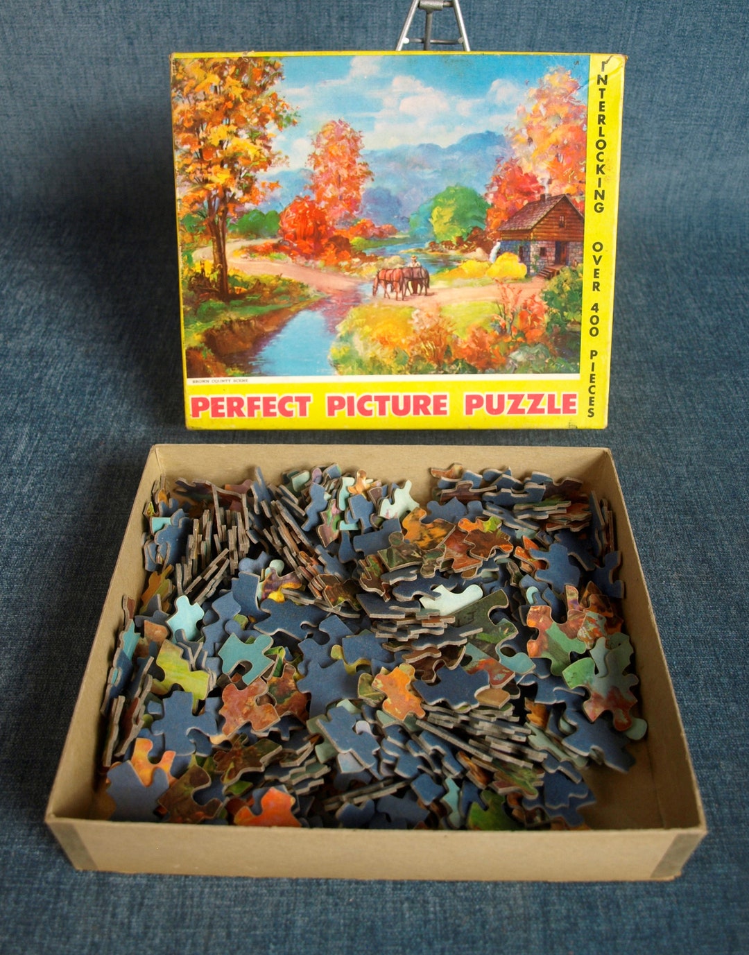 Vintage Perfect Picture Puzzle 'brown County Scene' No. 29W Farm Land ...