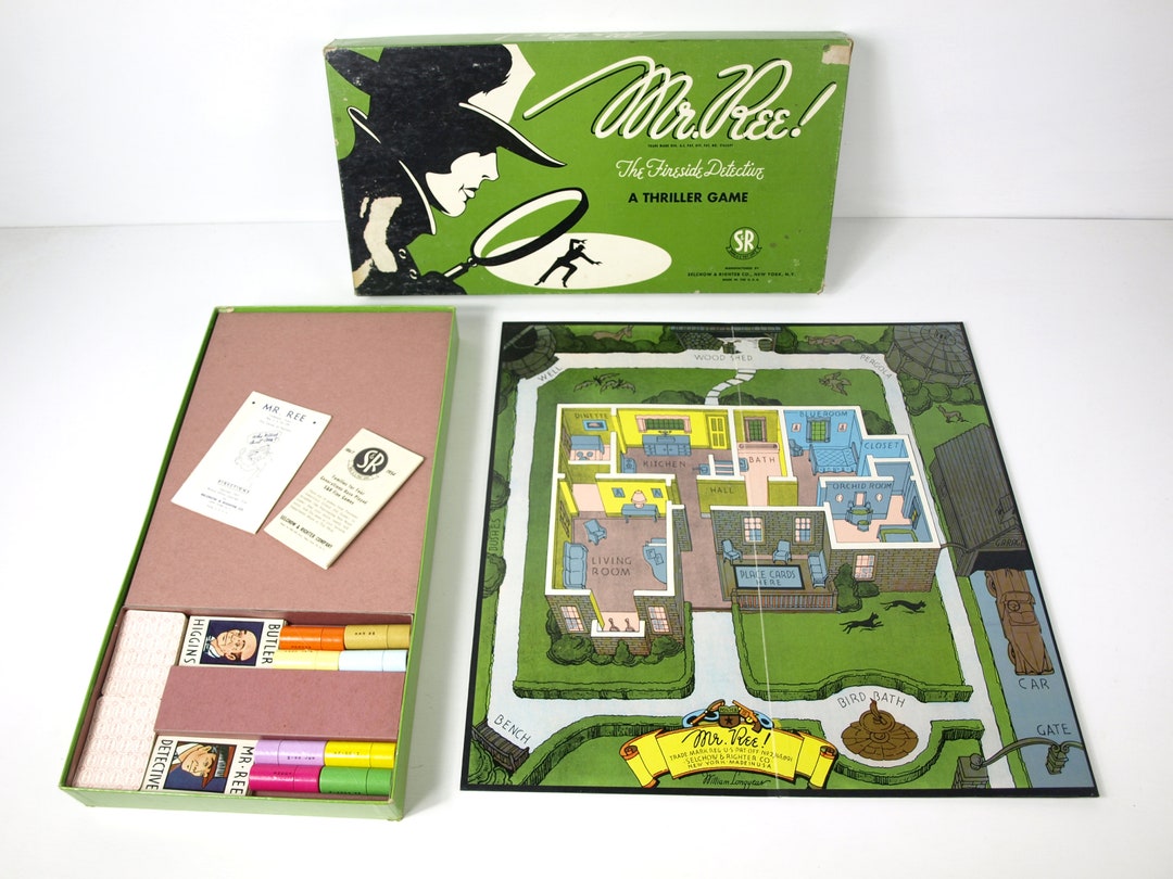 Vintage Mr. Ree Board Game Mystery Thriller Game by Selchow & Righter ...