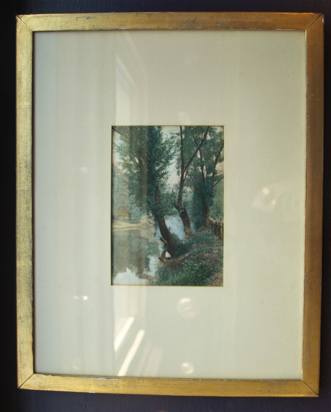 Vintage Detailed Colored Print Signed by Hendrickson in Gold Frame - Etsy