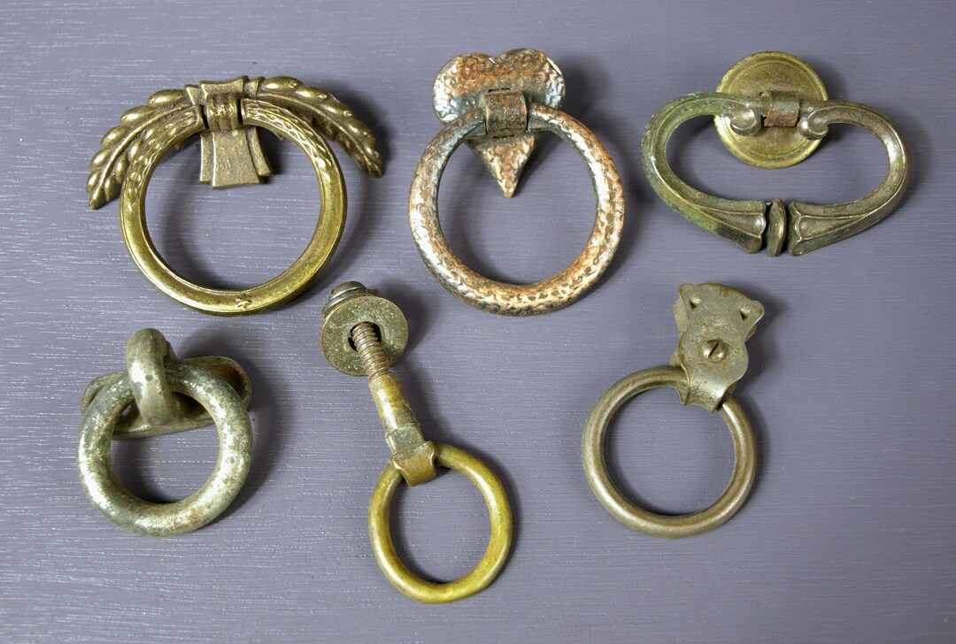 Antique Ring Drawer Pulls, Most Circa Pre-1950's - SOLD INDIVIDUALLY ...