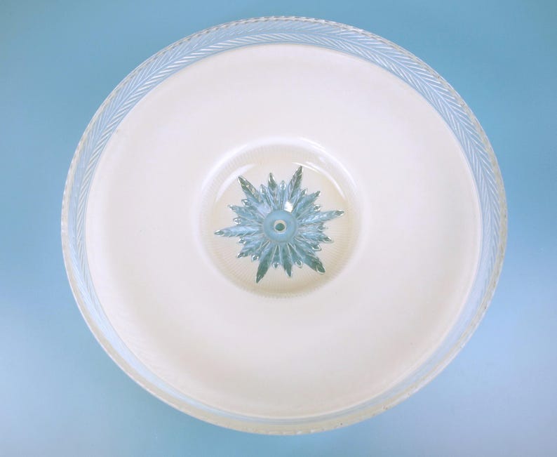 Large Art Deco Flush Mount Ceiling Light Shade With Floral Star Burst ...