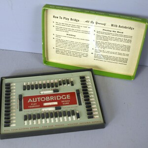 Vintage 1957 Autobridge Play-yourself Bridge Game by Charles Goren in ...