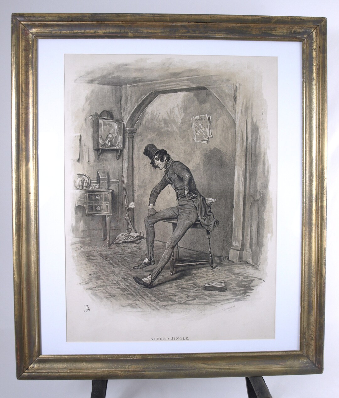 Alfred Jingle Esq., Large Engraving Art Print by Fred Barnard From ...