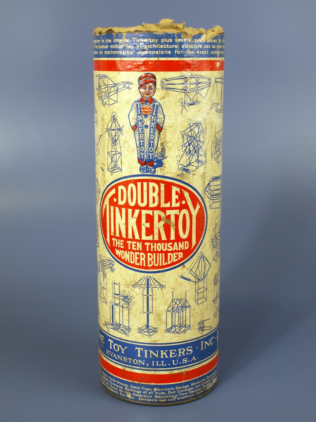 Vintage Double Tinkertoy by the Toy Tinkers Inc 1920's 147 Piece ...