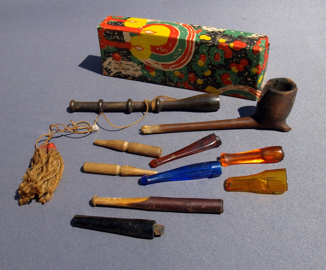 Vintage Tobacco Pipe and Pipe Filters Tobacciana in Wood and Plastic - Etsy