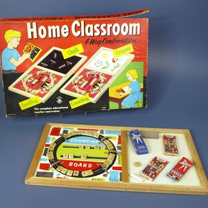 Vintage Home Classroom 4 Way Combination Learning / Educational Game ...