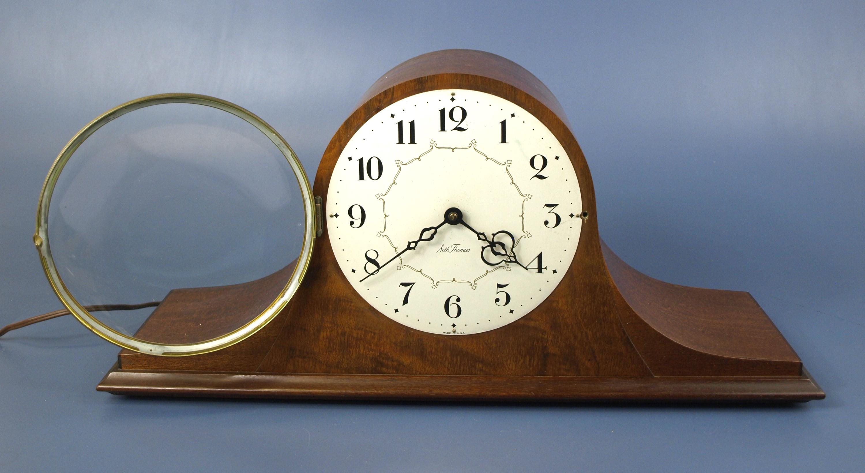 Vintage Seth Thomas Medbury 5E Tambour Electric Mantel Clock With ...