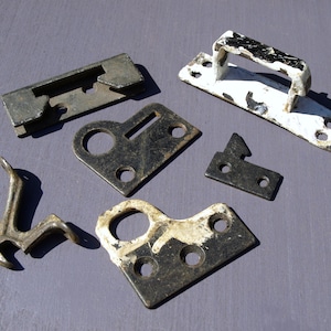 Vintage Door Hardware, Cabinet Handles and Hasp Pins & Catches+, Lot of ...