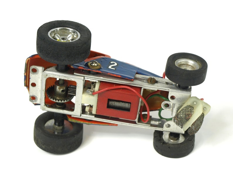 Vintage Large 1/24 Scale Slot Car Chassis and Motor With Vintage Stock ...