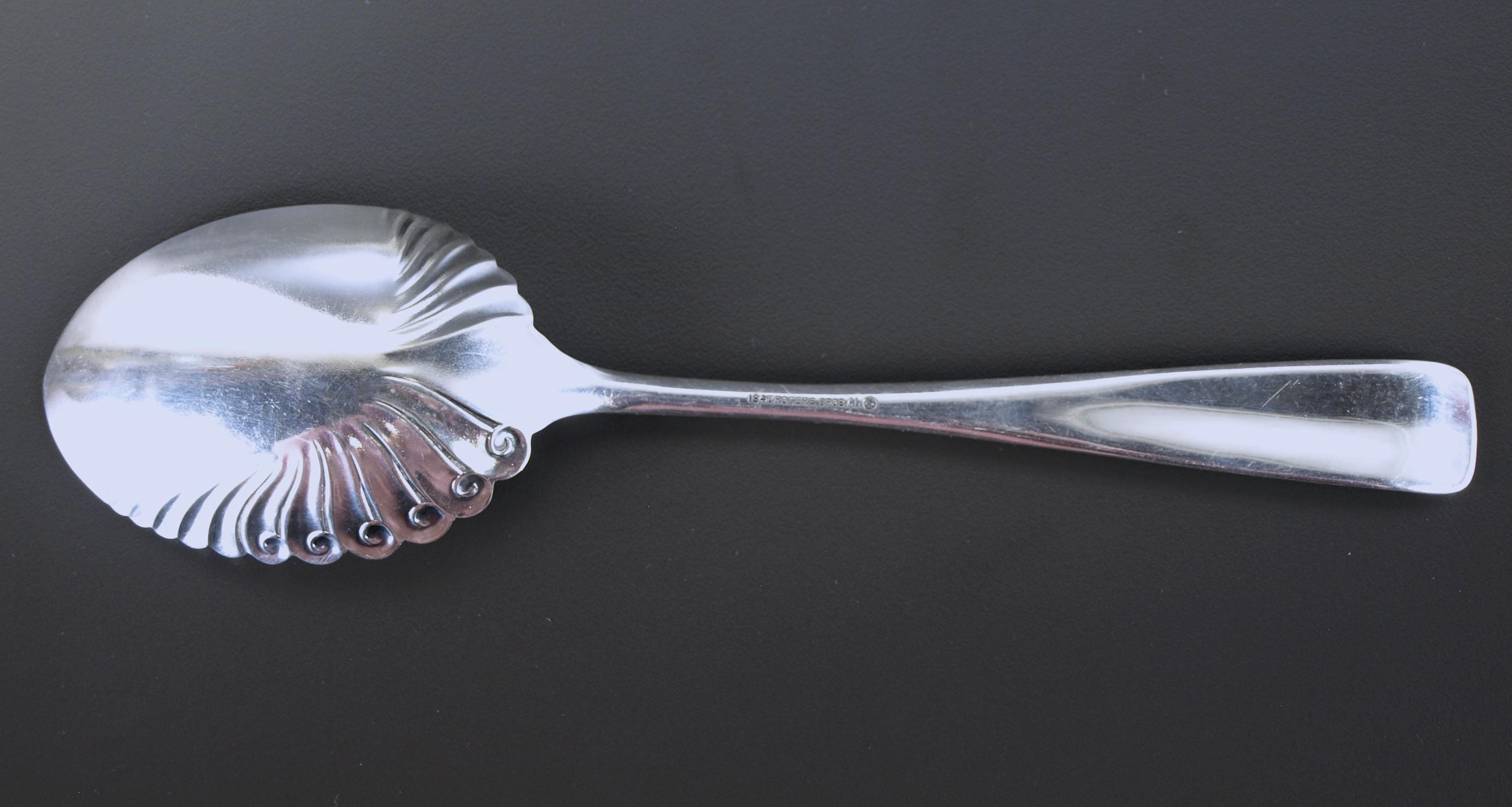 Antique 1847 Rogers Bros Assyrian Head Berry Spoon Circa 1886 - Large ...