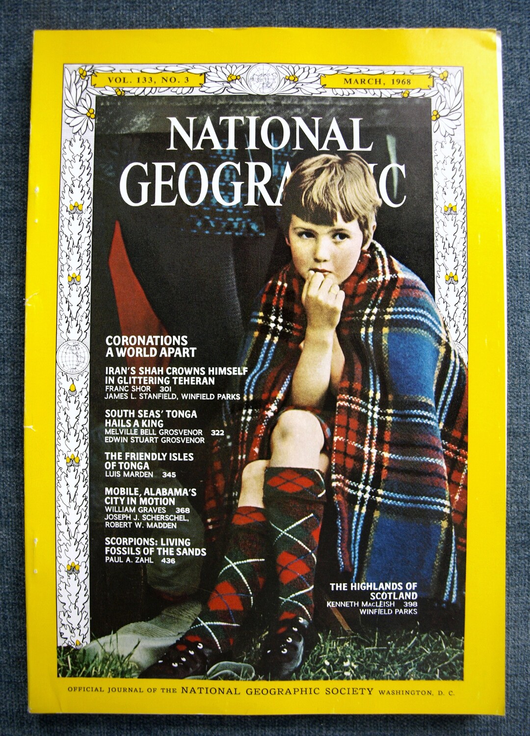 National Geographic Magazine March 1968 - 133 No. 3 - Superb Condition ...