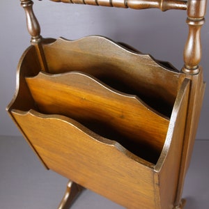 Vintage Wooden Magazine Newspaper Rack Holder, Made by Ferguson Bros ...