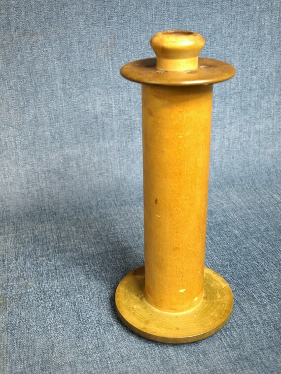 Vintage Industrial Wooden Bobbin Spindle Spool 12.25 | Etsy