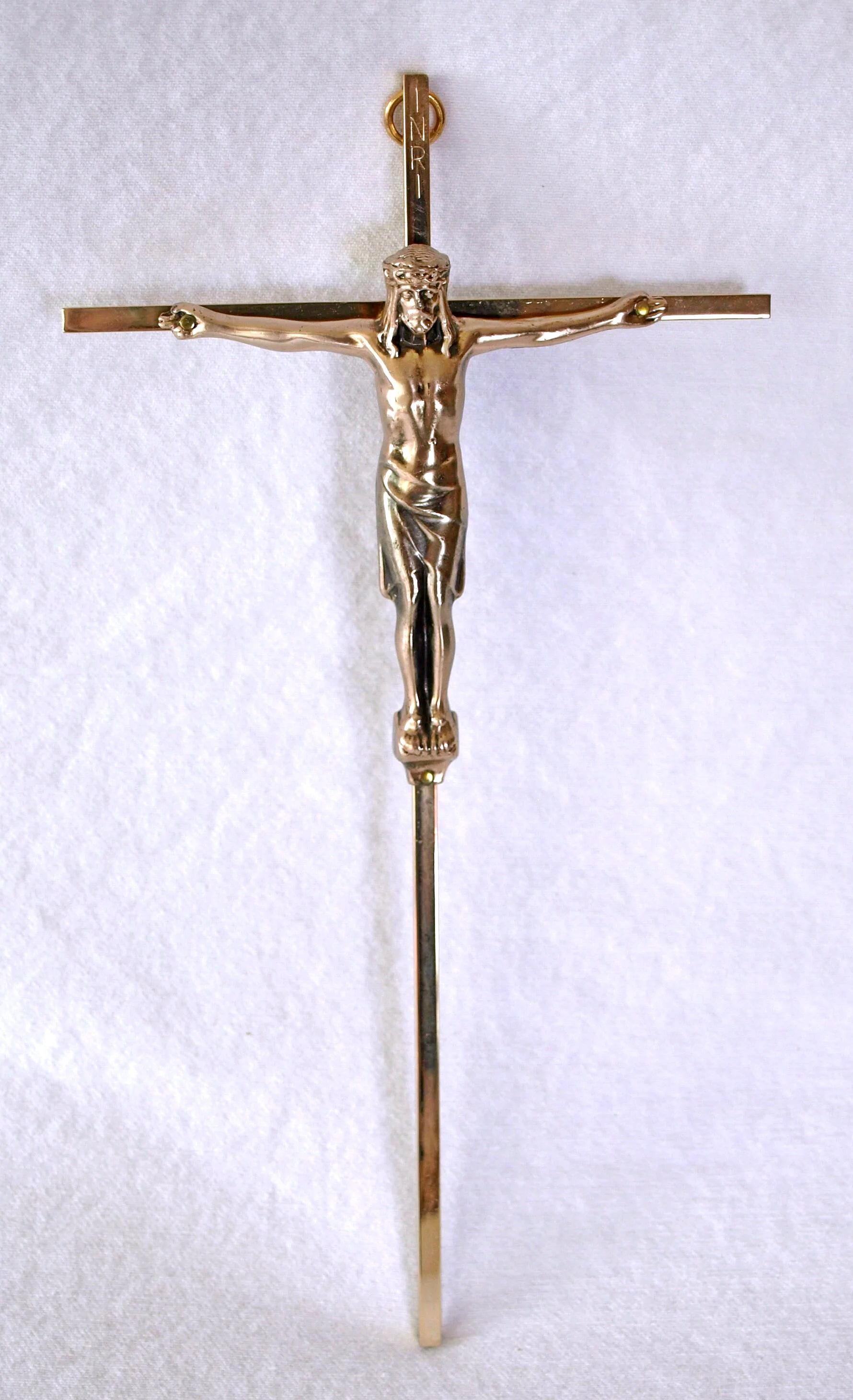 Large Nickel Finish Metal Crucifixion – Jesus on the Cross Crucifix ...