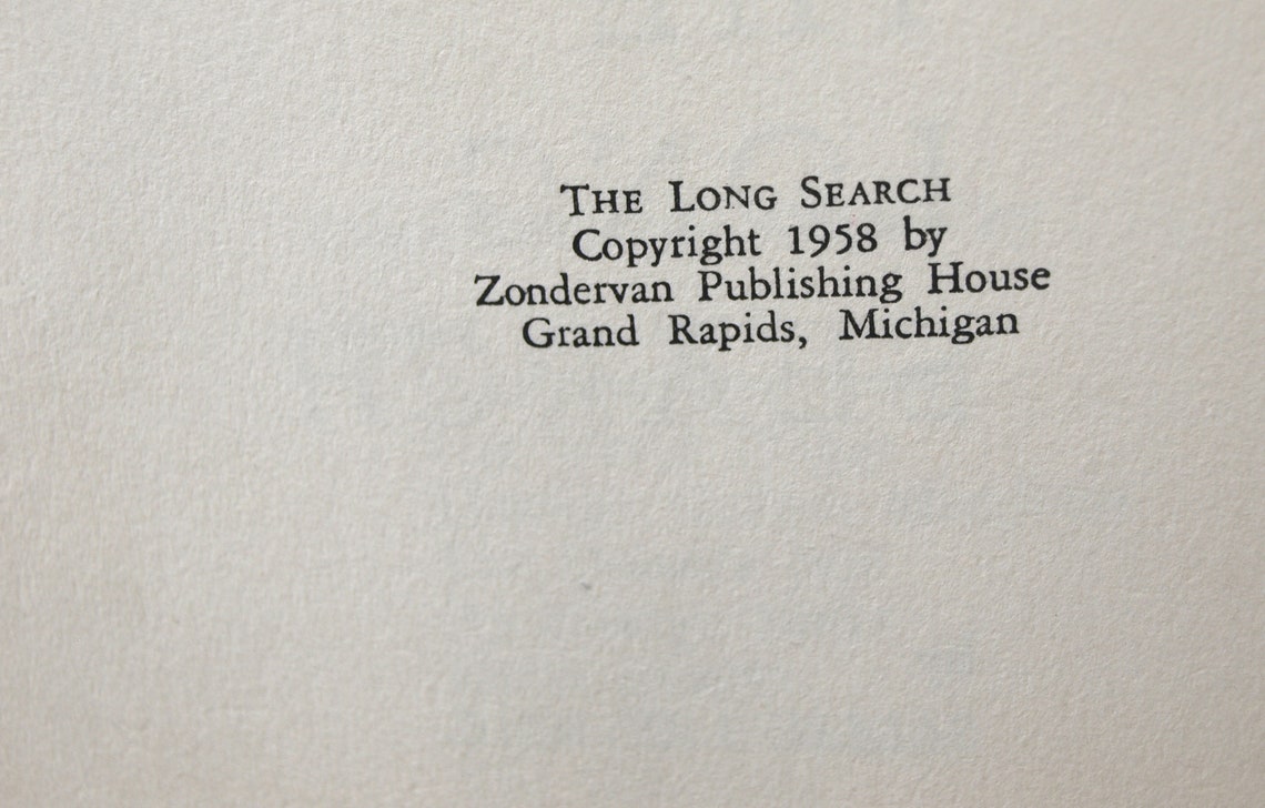 The Long Search by Sallie Lee Bell 1958 First Edition HC W DJ Vintage ...