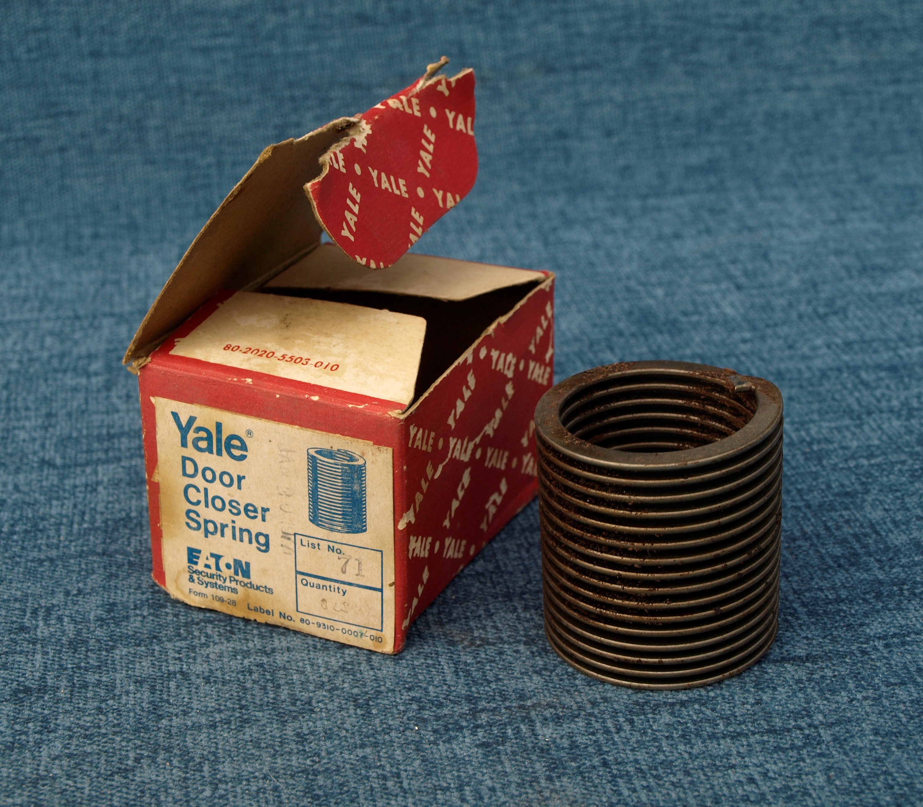 Vintage Yale Door Closer Spring List No. 71 Eaton Security - Etsy