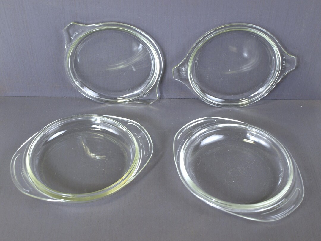 Vintage PYREX Lids, Set of 4 in 2 Sizes 1.50 Pt. Round Casserole 470-C ...