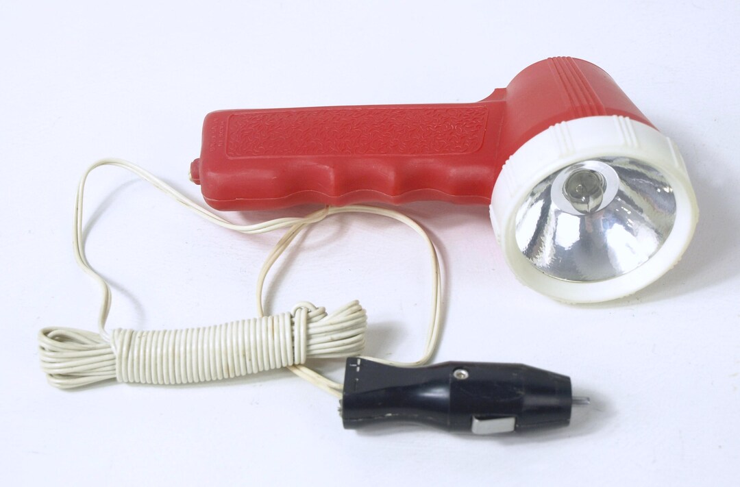Vintage 1970's Sentinel Hand Held Flashlight / Spotlight Powered by 12v ...
