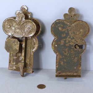 Early Antique Set of (2) Wrought Iron Clover / Heart Locks 17th Century ...