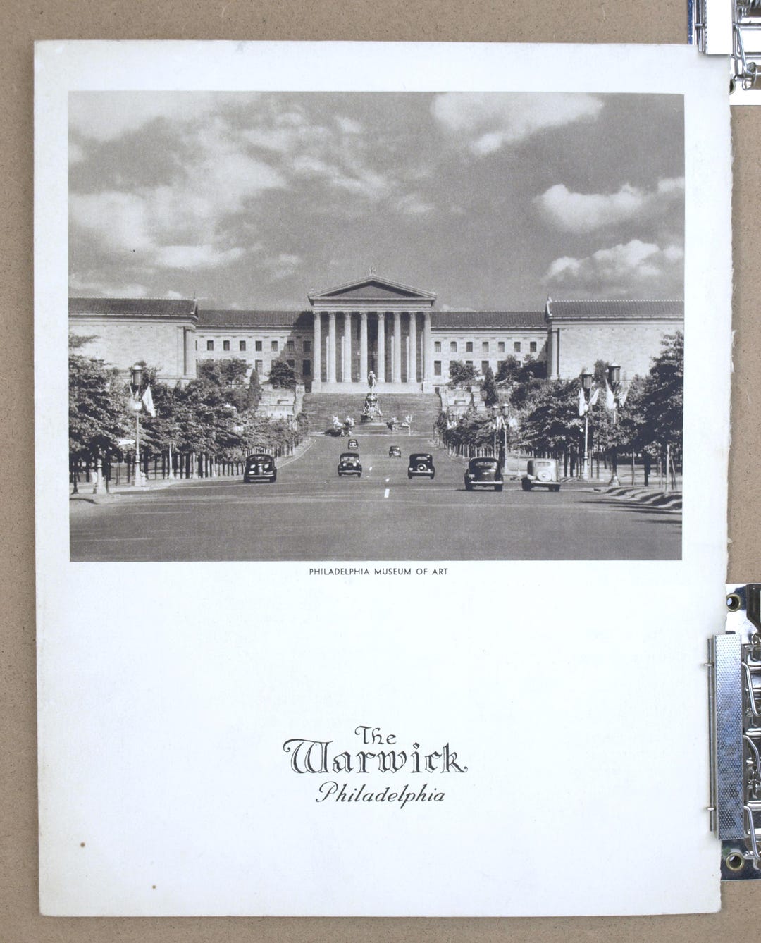 Menu From the Warwick Hotel (philadelphia, PA), Dated May 8, 1941 ...