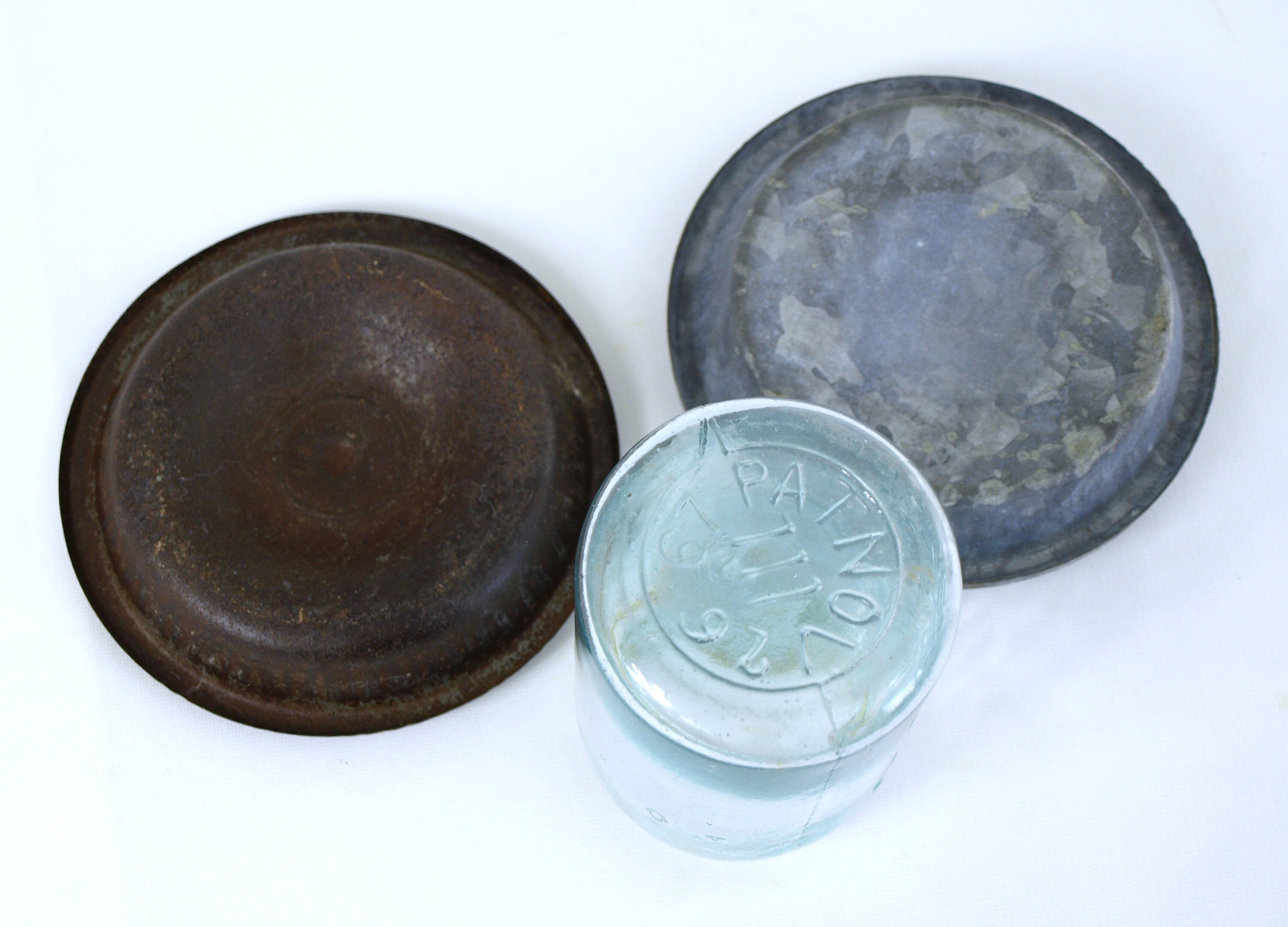 Antique Hero Maltese Cross Glass Works Aqua Mason Jar With Metal ...