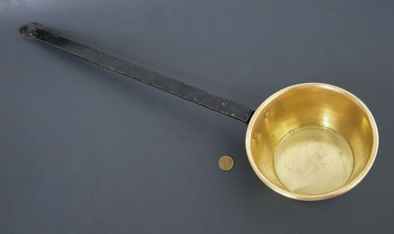 Antique Brass and Iron Ladle, Circa Late 1800's - Hearth Cooking ...
