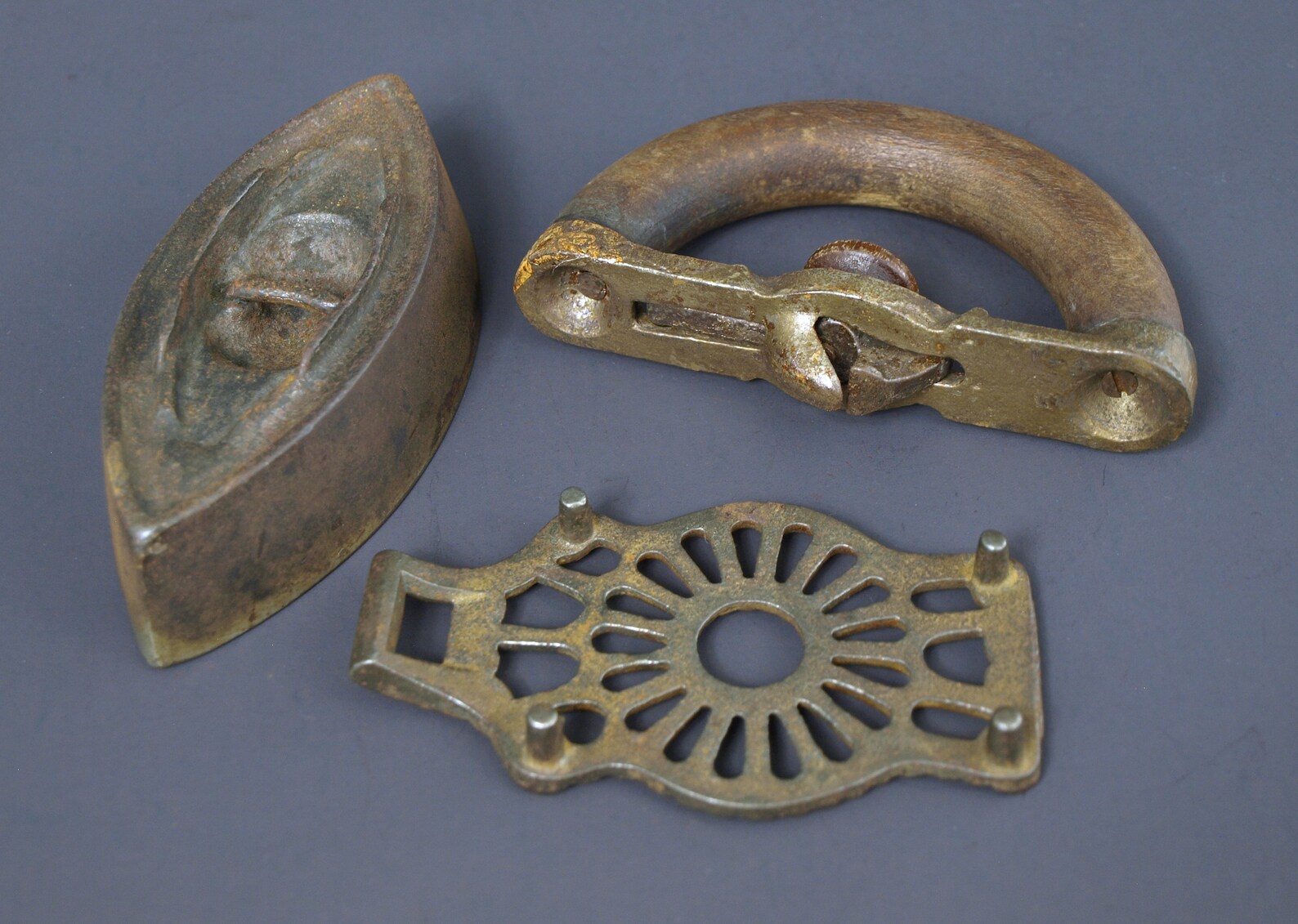 Vintage Sad Iron W/ Curved Wood Handle and Stand Circa - Etsy