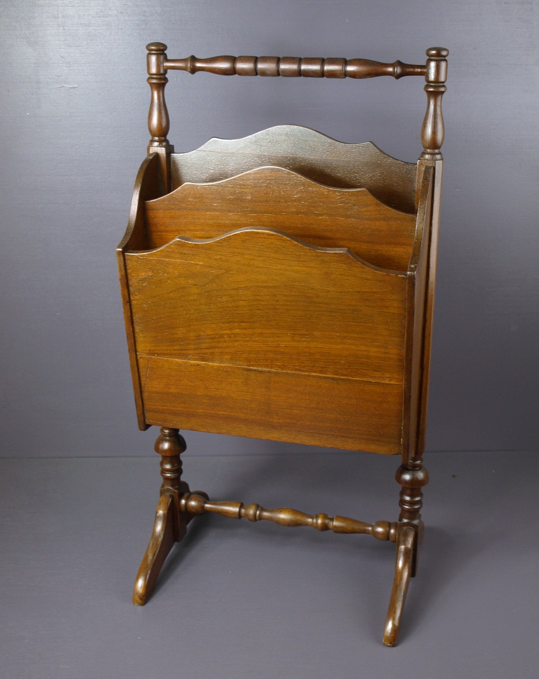 Vintage Wooden Magazine Newspaper Rack Holder, Made by Ferguson Bros ...