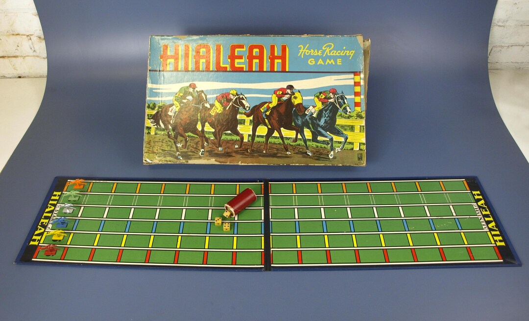 Vintage Hialeah Horse Racing Game by Milton Bradley Circa 1940's ...