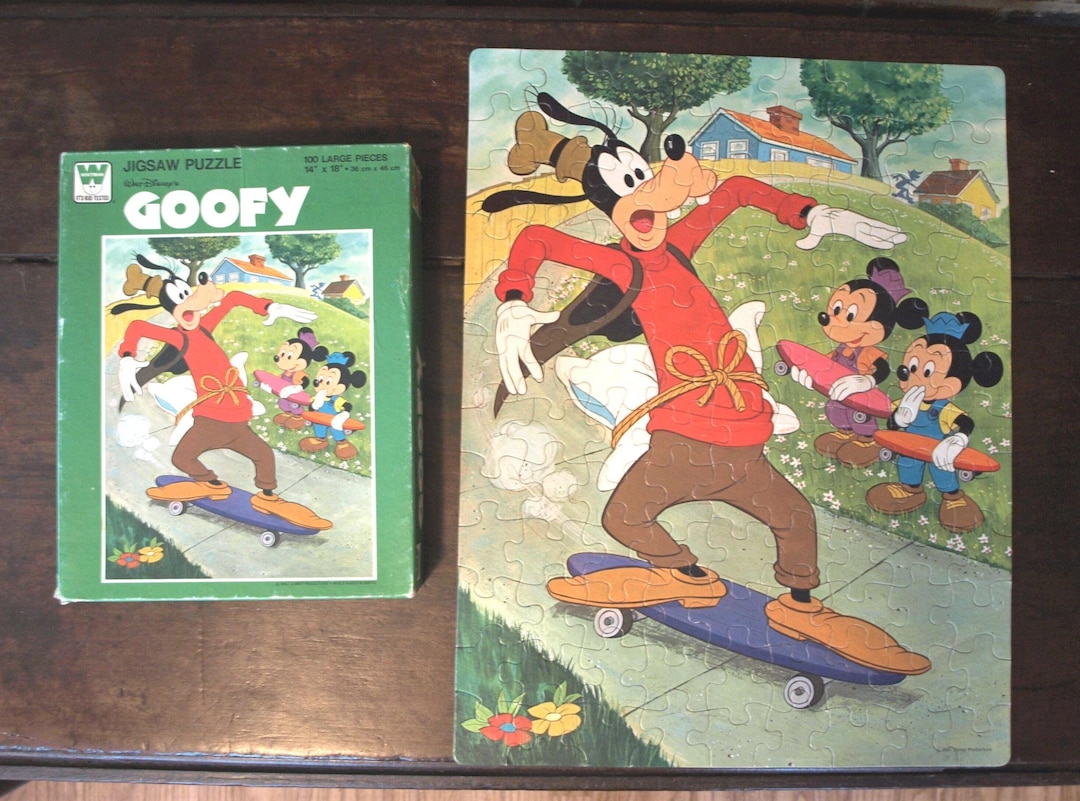 Vintage Walt Disney’s Goofy Jigsaw Puzzle by Whitman No. 4649 With 100 ...
