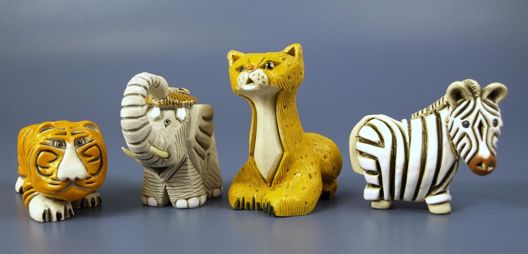 Vintage Artesania Rinconada Safari Animal Collection, Artisan Made ...