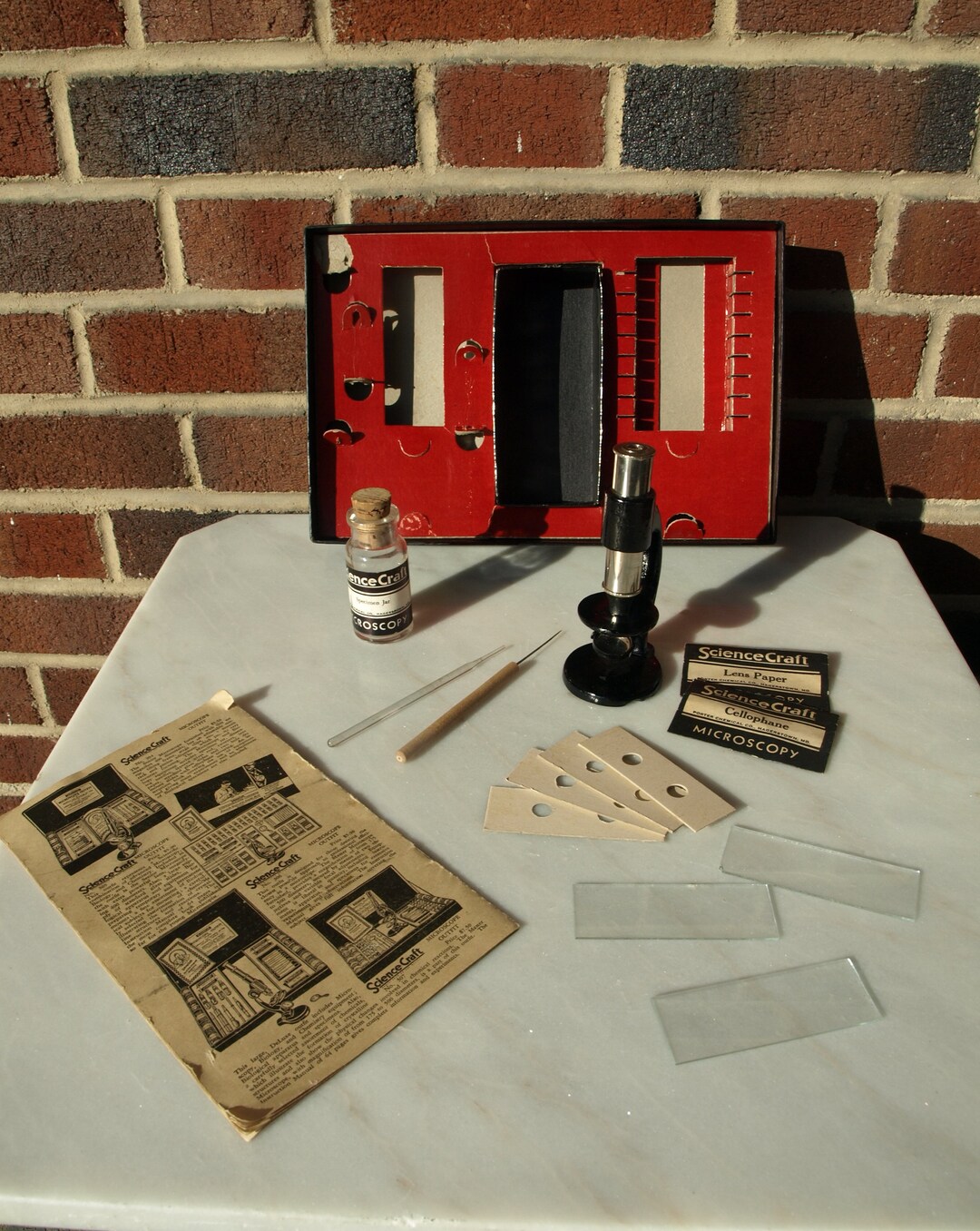 Vintage Junior Science Craft Toy Microscope Set by the Porter Chemical ...