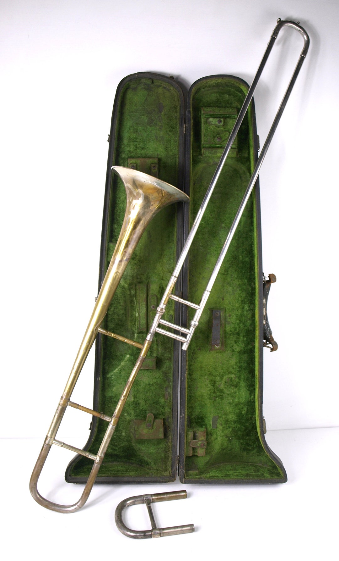 J. W. York & Sons Trombone W/ Hard Case - Missing Mouthpiece - WWI Era ...