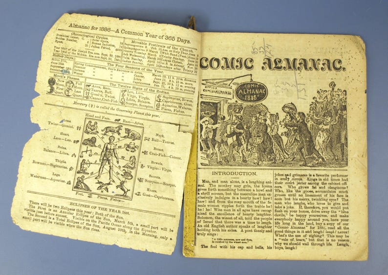 The Comic Almanac for the Year 1886 | Philadelphia - the National ...