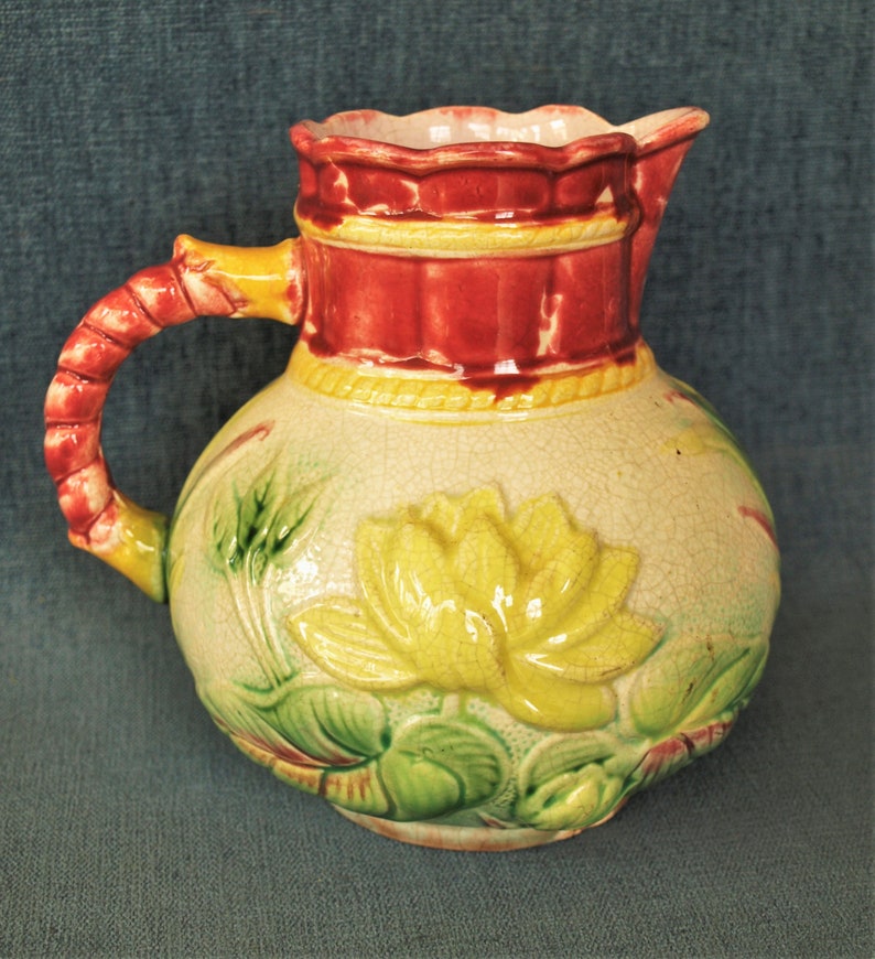 Antique Barbotine Gorgeous Samuel Lear Art Nouveau Majolica - Etsy