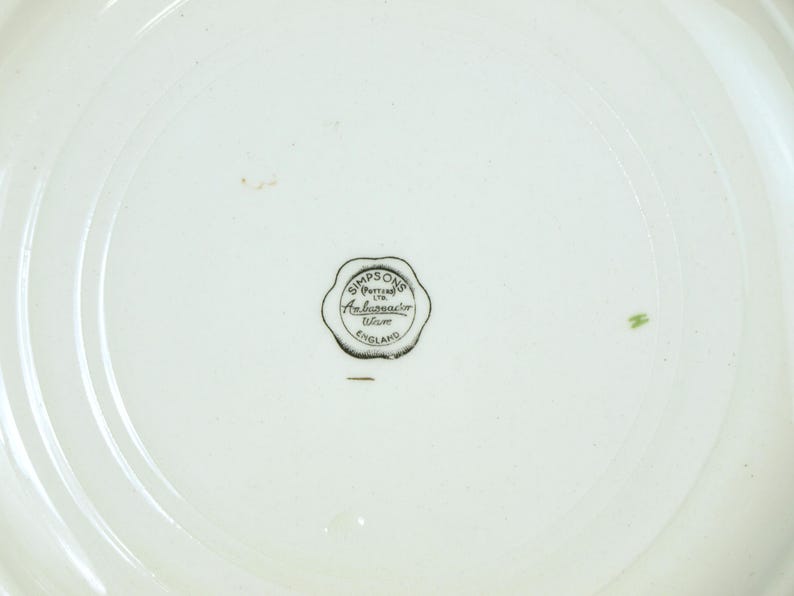 Simpsons Potters Ambassador Ware Plates, C. 1940's - 2 Plates Included ...