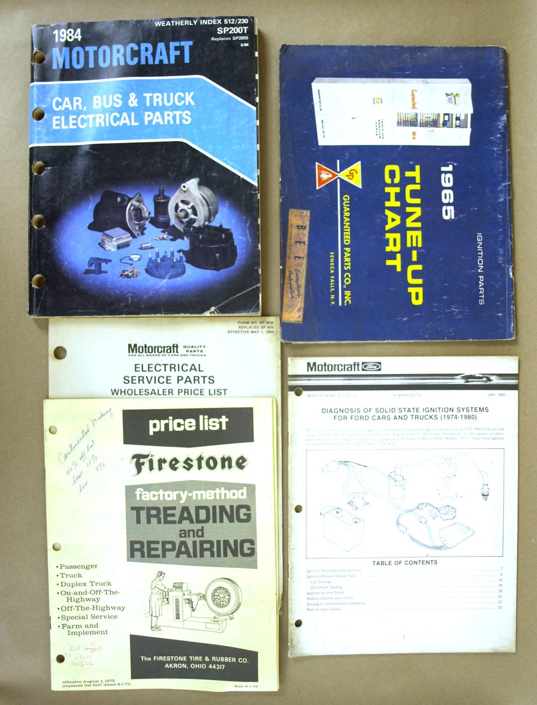 Vintage Motorcraft Auto Parts Catalogs 1984 SP200T Electrical Parts ...