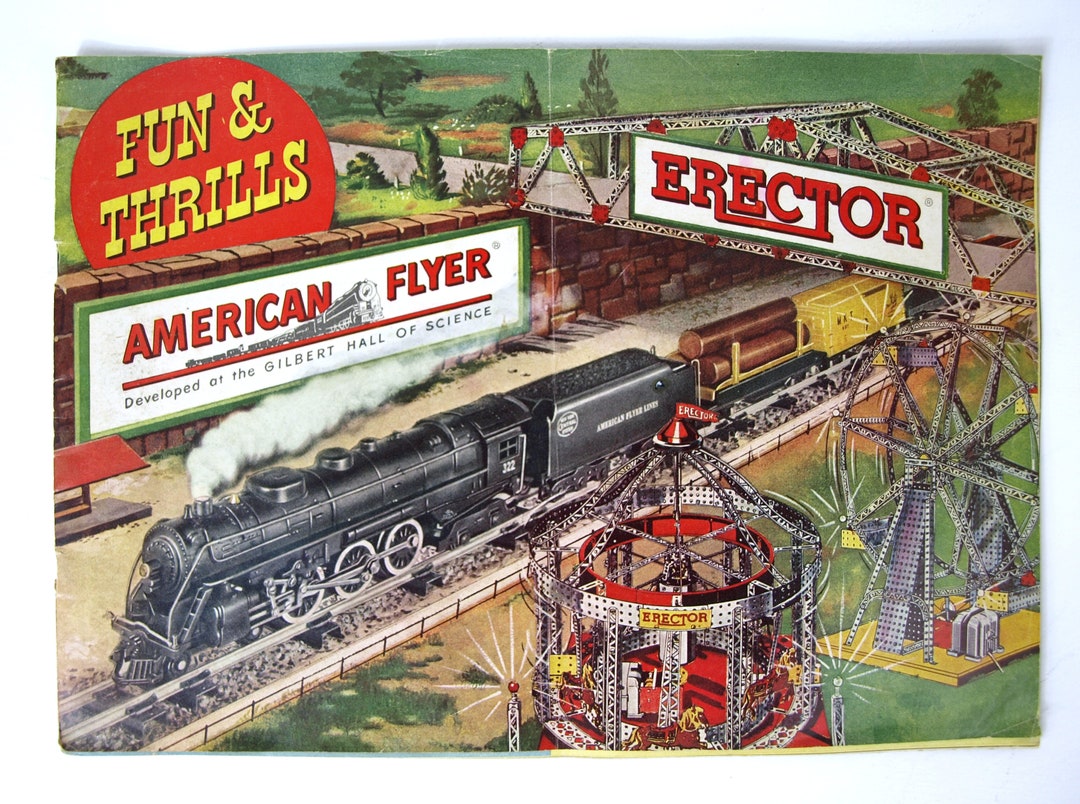 Vintage ORIGINAL 1949 American Flyer Train Sets / Erector Sets Fun ...