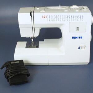 Vintage White Household Sewing Machine, Model 2037 C. 1970-1980's ...