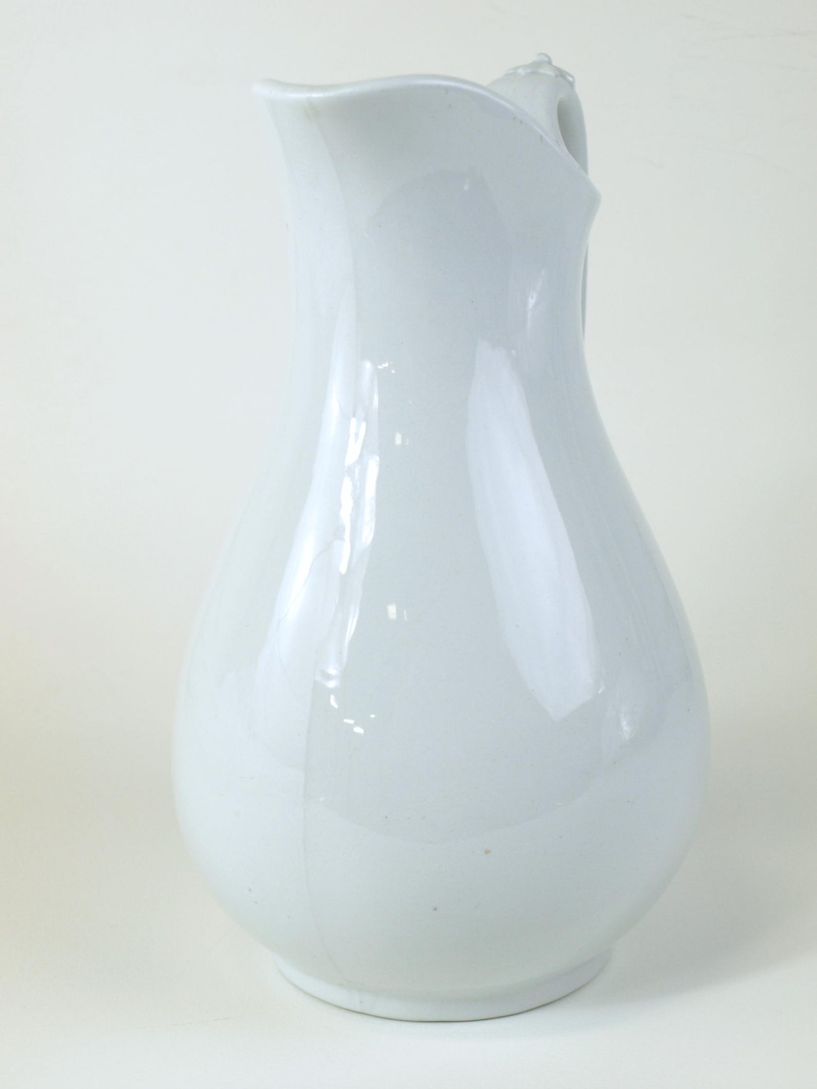 Large Antique White Stone China Pitcher by J.W. Pankhurst & Co. (1850 ...