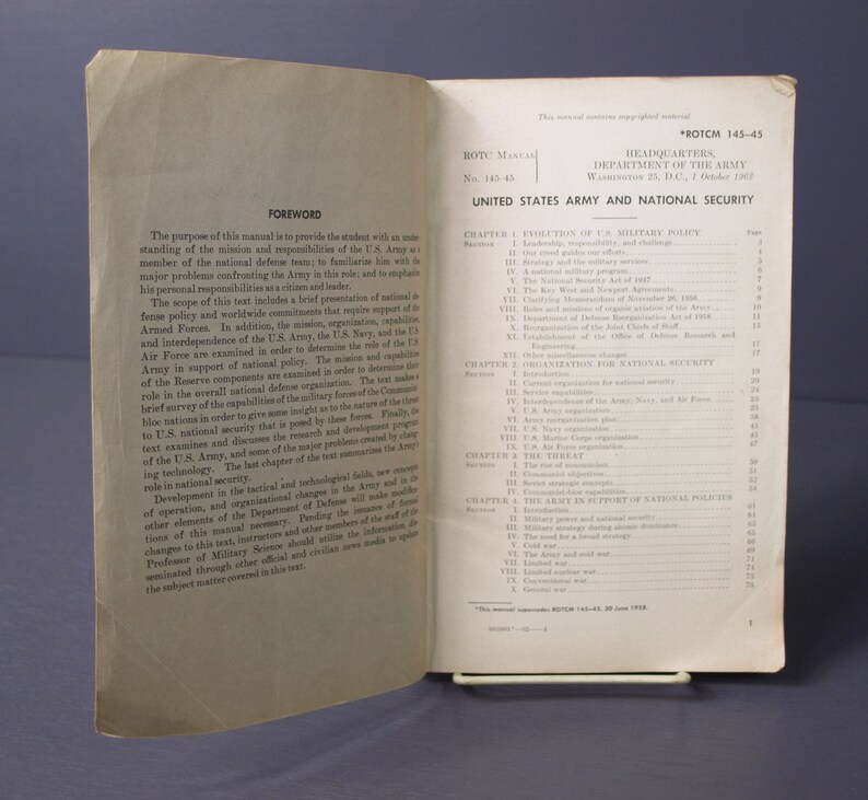 ROTCM 145-45 Dept. of the Army ROTC Manual, United States Army ...