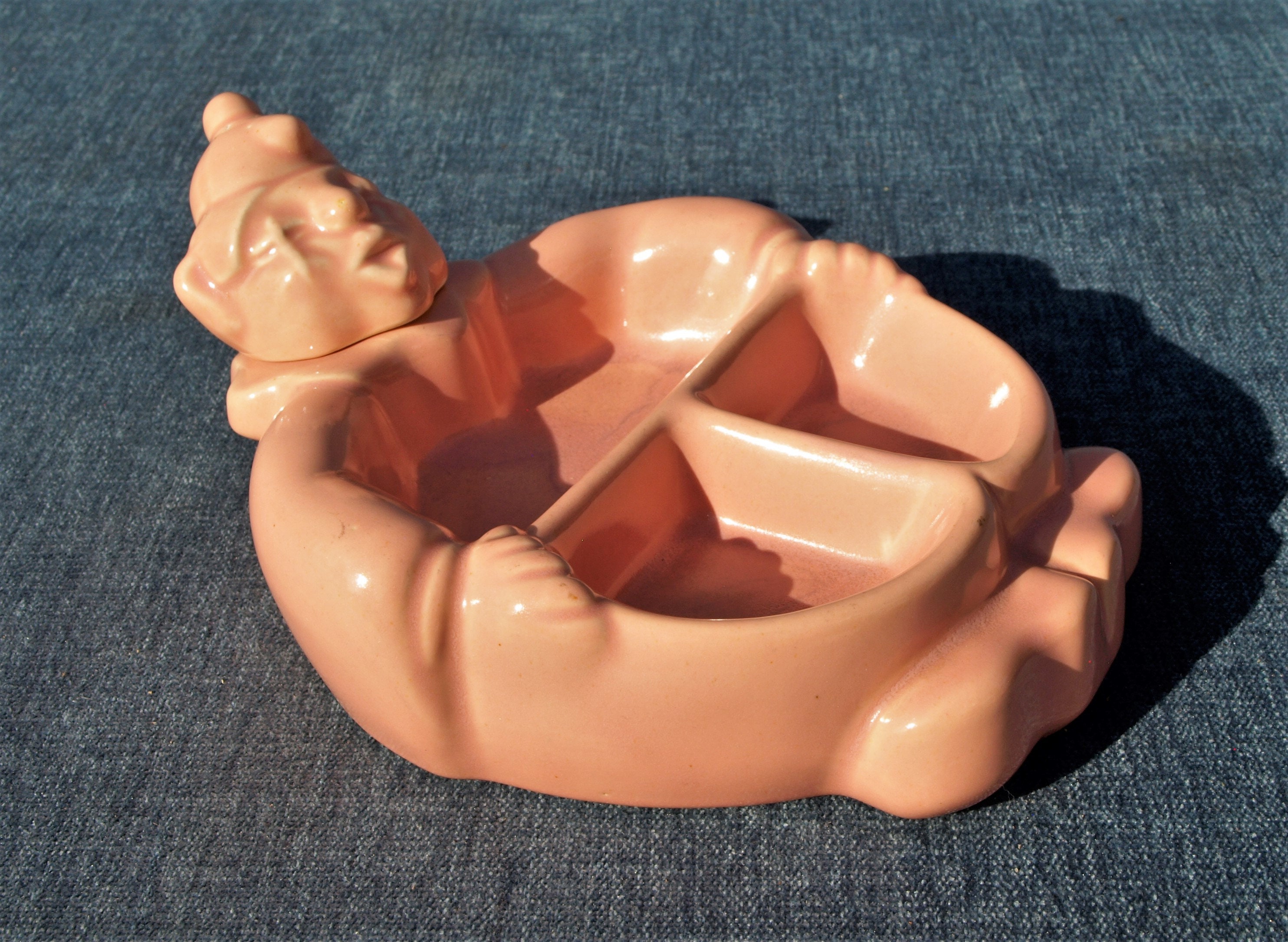 Vintage Hankscraft USA No. 969 Pink Glaze Clown Shaped Baby | Etsy