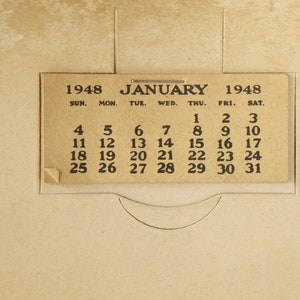 Vintage 1948 Calendar and Thermometer Wall Art Advertising Memorabilia ...